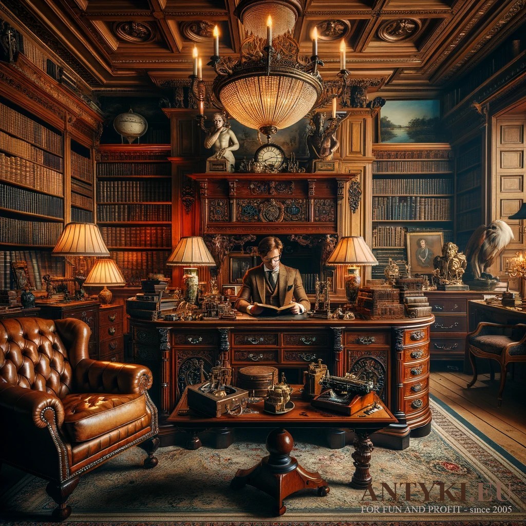 Gabinet w Angielskim Stylu: Urok Vintage, Powaga i Luksus w Jednym ...