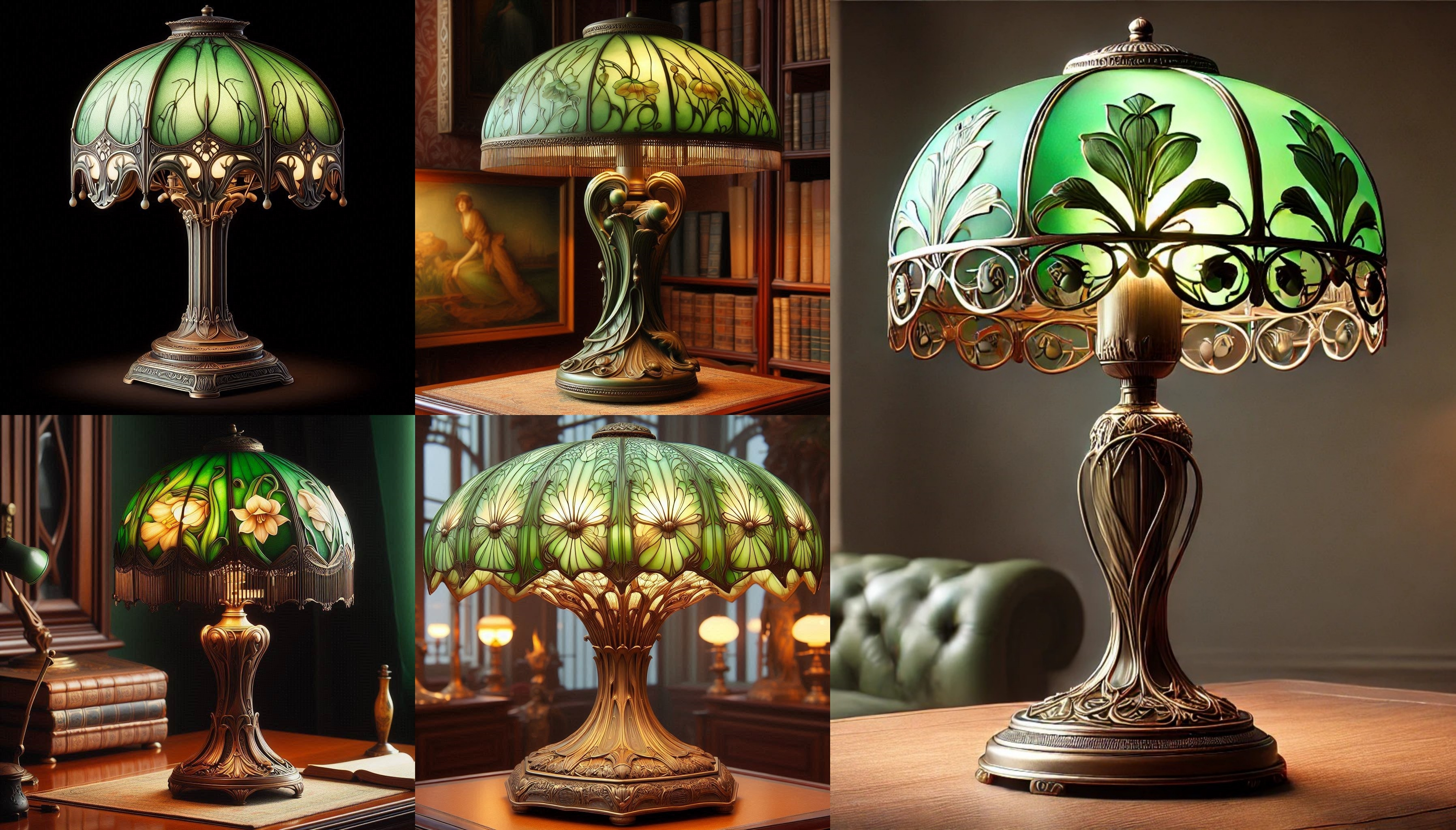 Secesyjne Lampy na Biurko – Piękno, które Rozświetla Wnętrza - Antyki i ...